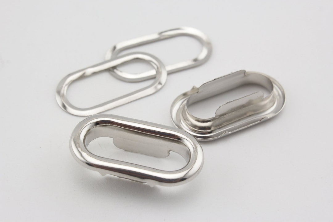 40 Sets Oval Grommets Eyelets 19mm 3/4" : Nickel, Anti Brass, Bronze ...