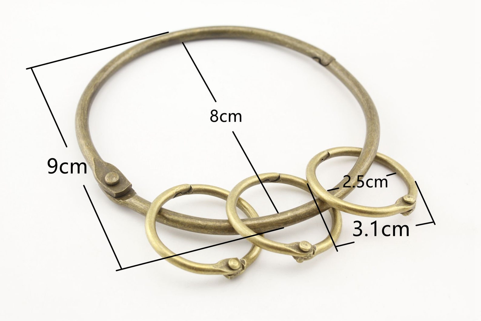 9cm Anti Brass Metal Wrist Keychain Key Organizer Key Rings - Etsy