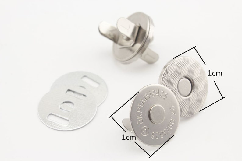 20 Sets of 10mm Thin Magnetic Snap Leather Closures Magnetic - Etsy