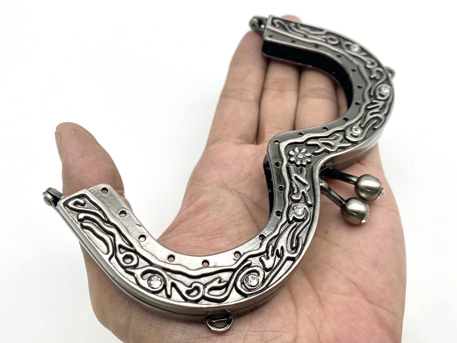 5 Inch 12.5 Cm Vintage Fancy Zinc Alloy Emboss Sew on Coin Bag | Etsy