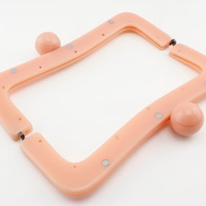 8 1/2 Inch 21.5cm Acrylic Resin Bag Purse Frame Mint Blueish Gray Brown ...