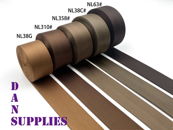 5 Yards of 1 1 4 Inch 32mm Brown Coffee Heavy Weight Nylon Webbing Ribbon for Belt Bag Purse Strap Key Fob Sold by the Yard Etsy UK