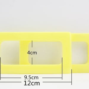 Pair of 4 3/4 Inch 12cm Resin Rectangle Oblong Cut Out Grommet Bag ...