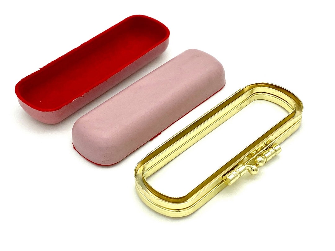 4 Inch 10.5cm Barrel Kiss Lock Coin Purse Pouch Frame Clinique Lipstick ...
