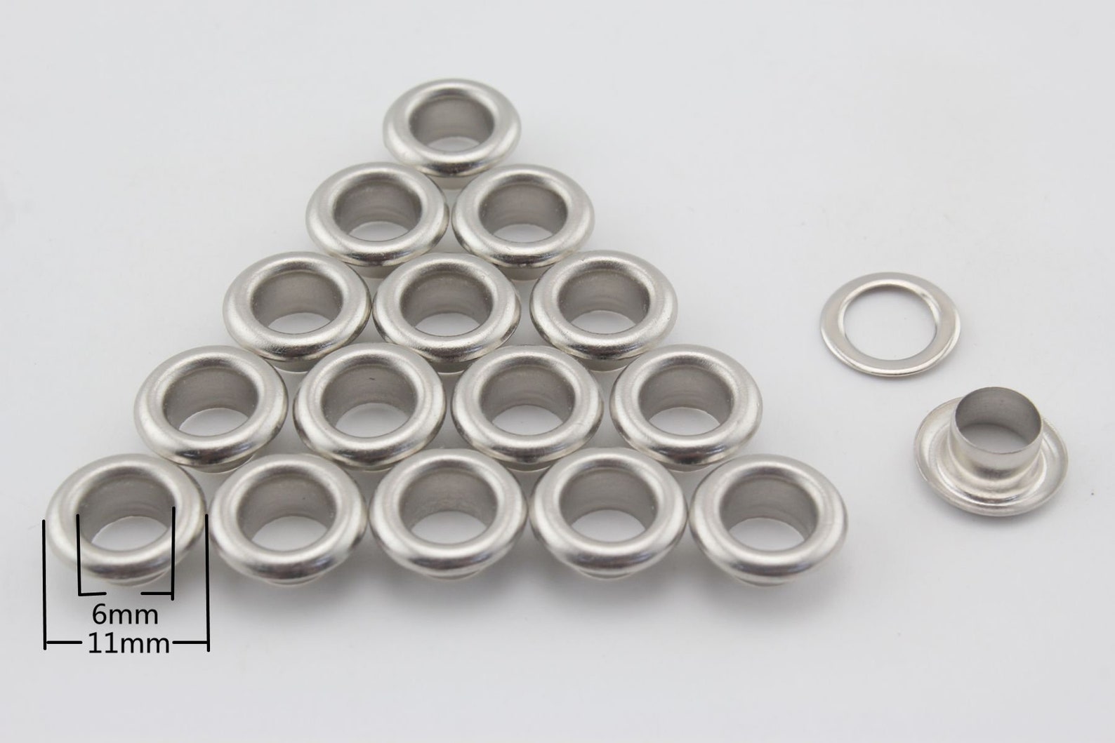 80 Sets of 6mm (inner Size ) Stainless Brass Washable Eyelets Grommets ...