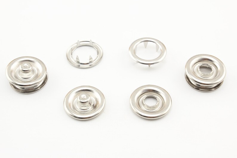 20 Sets of 20mm Solid Brass Snap Poppers Fasteners Prong Ring - Etsy