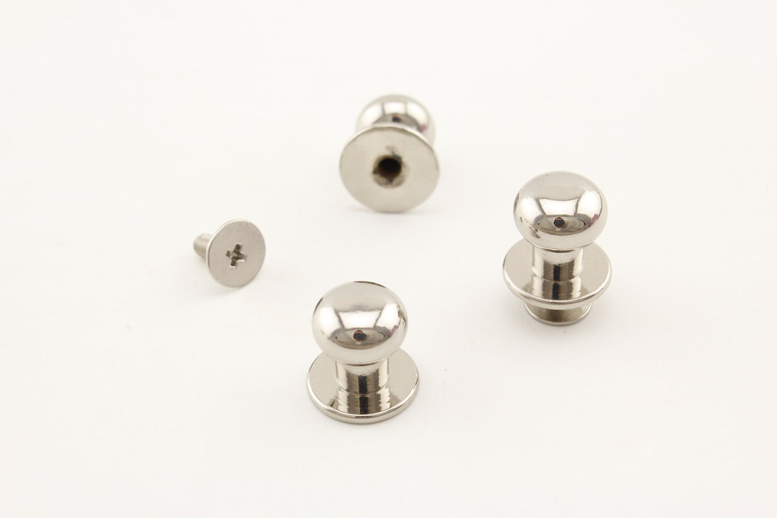 10 Sets of 10mm Solid Brass Round Head Button Studs Rivets - Etsy