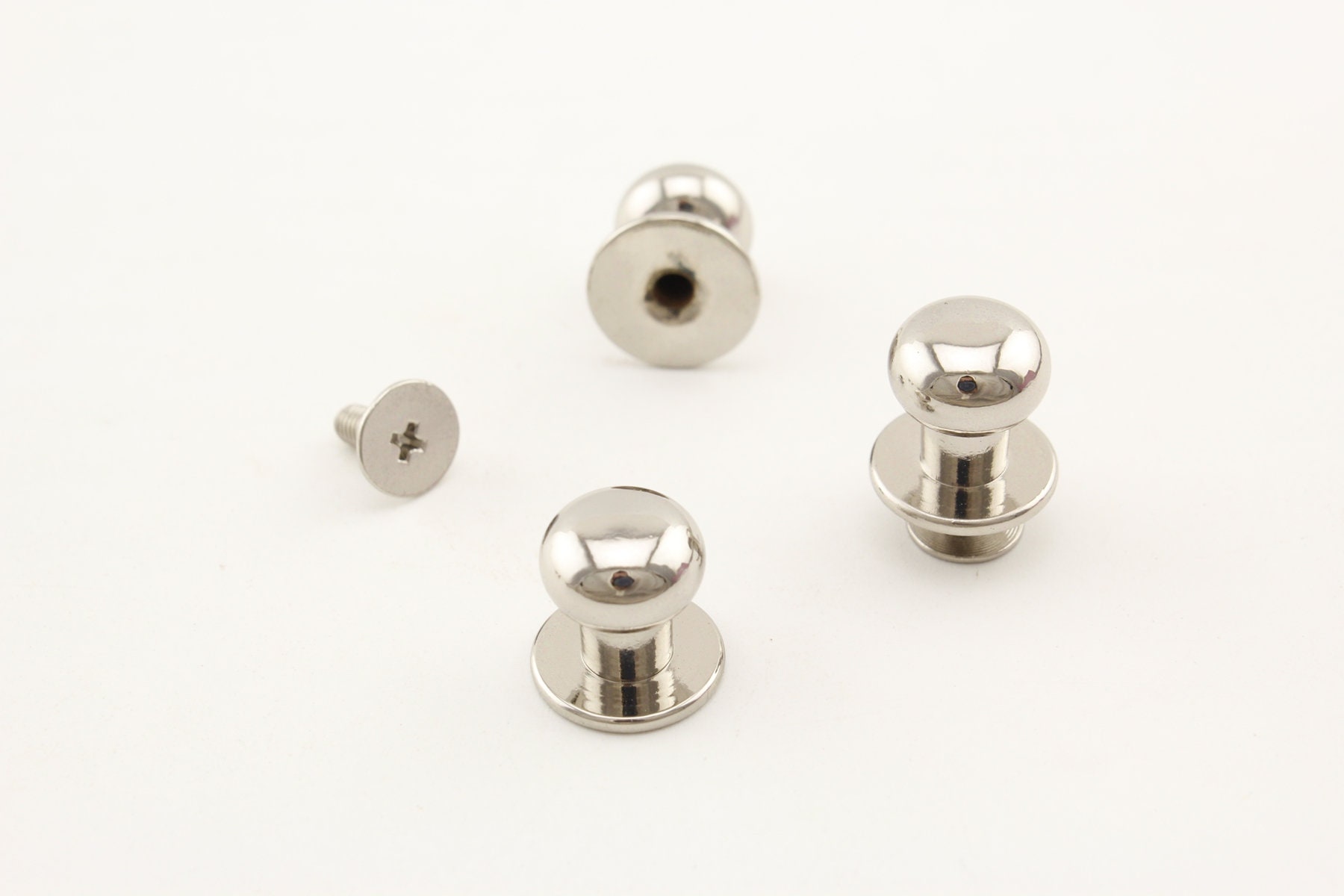 10 Sets of 10mm Solid Brass Round Head Button Studs Rivets - Etsy