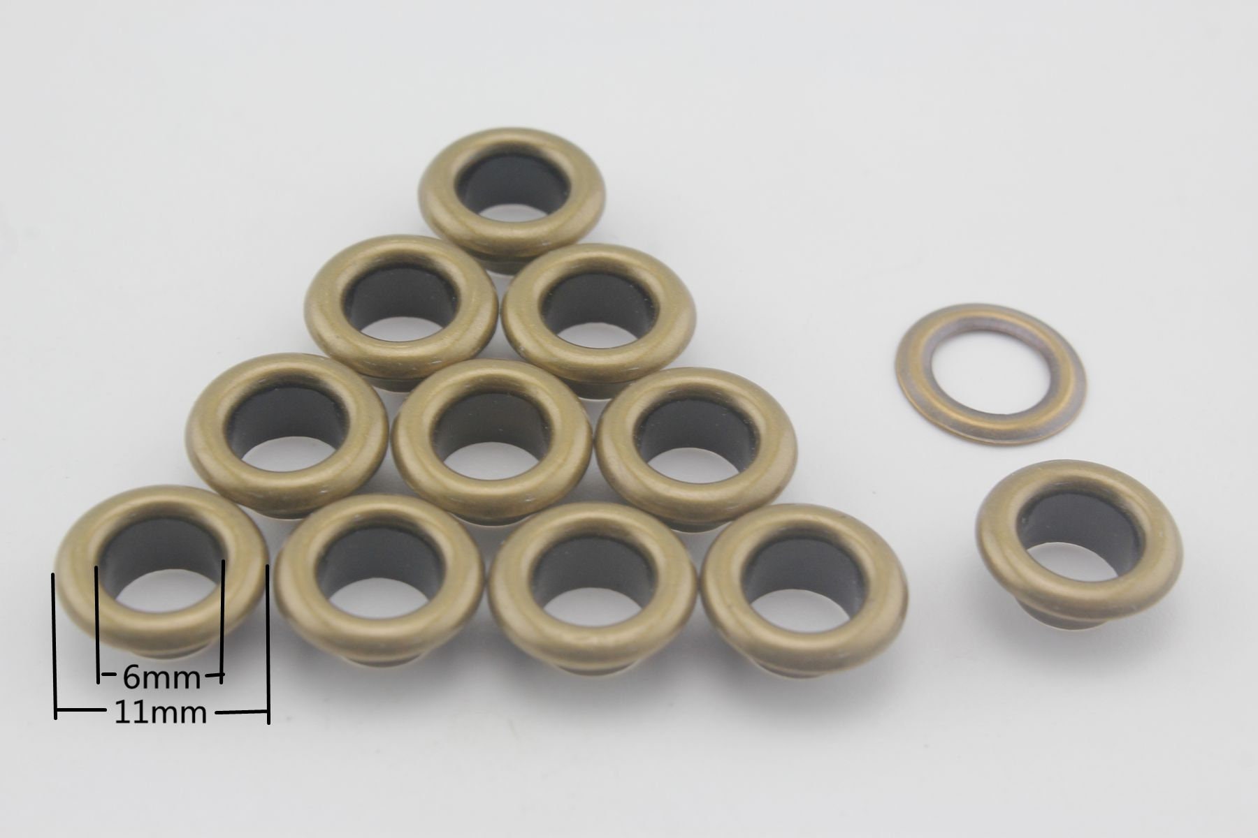80 Sets of 6mm (inner Size ) Stainless Brass Washable Eyelets Grommets ...