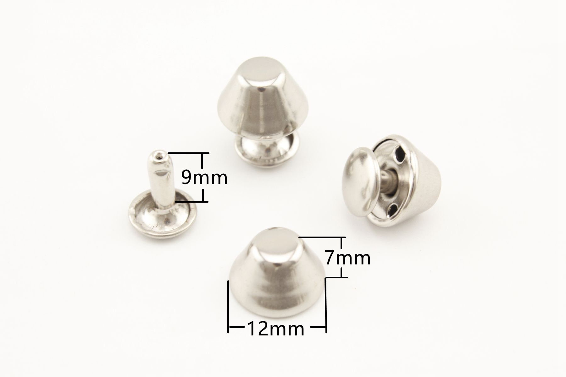 30 Sets of 12mm Flat Cone Rivet Purse Feet Anti Bronze - Etsy