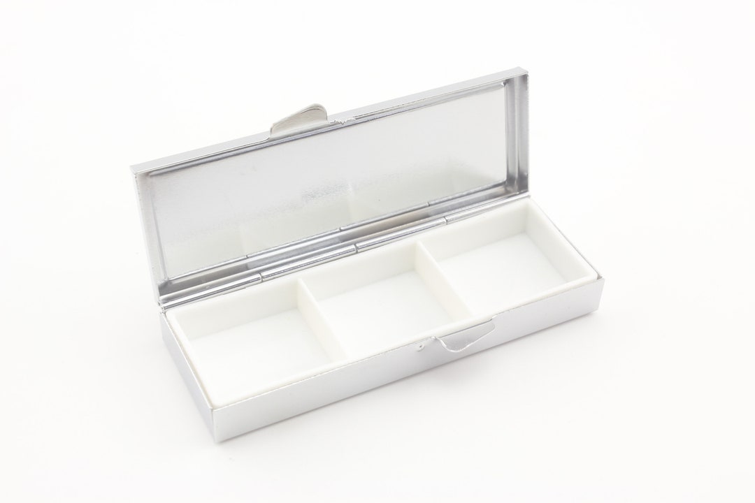 8.6CM Blank Metal Rectangle Pill Box Frame - Etsy