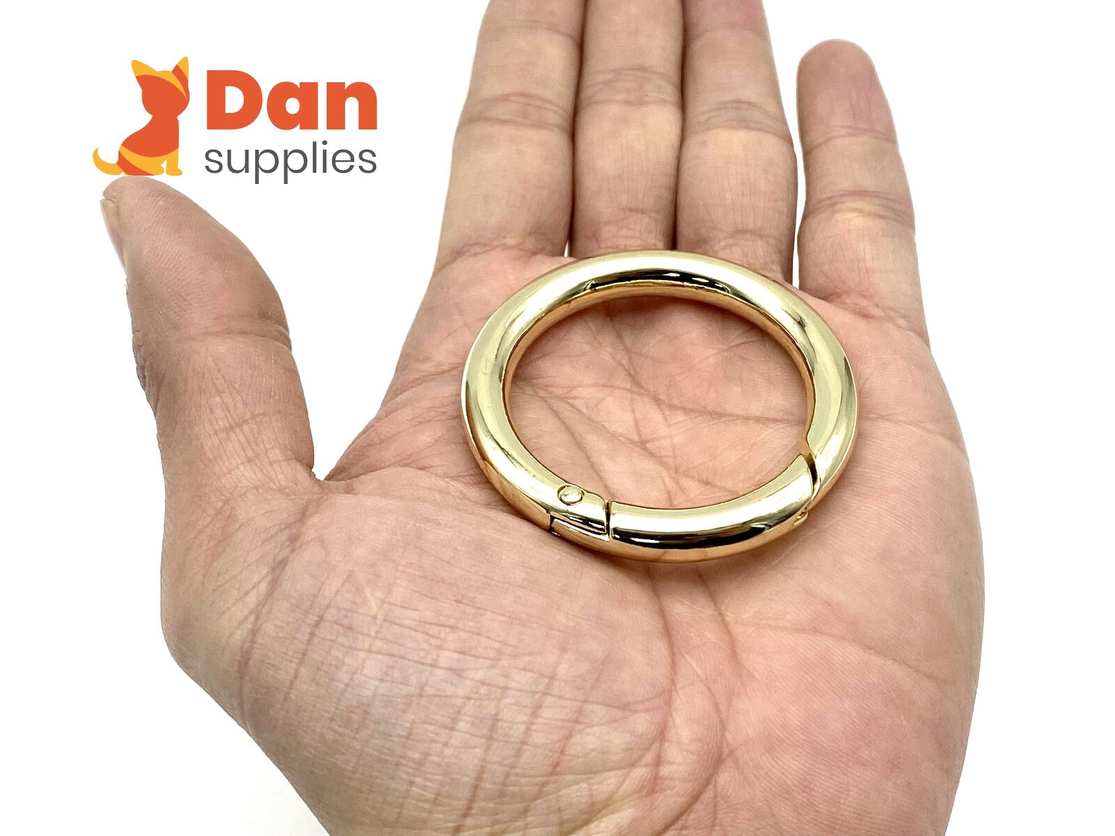 A Pair of 1.5 Inch 38mm Spring Open O Ring Push Gate Ring for Purse ...