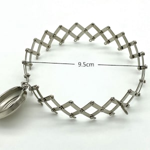 9.5cm Open Size Vintage Expandable Gate Purse Frame (with Loops) Sew on ...