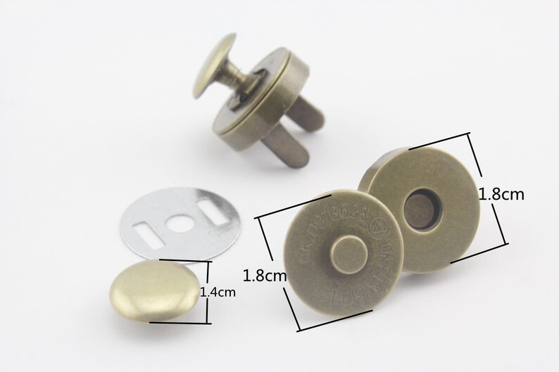 20 Sets of 18mm Rivet Magnetic Snap Leather Closures Magnetic | Etsy