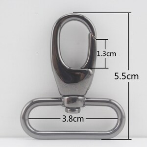 6pcs of 1.5 Inch 38mm Oval Push Gate Snap Swivel Hooks for Handbag ...