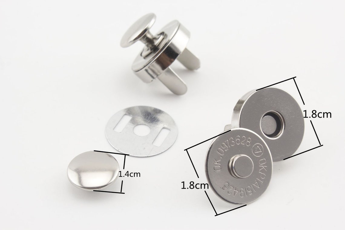 20 Sets of 18mm Rivet Magnetic Snap Leather Closures Magnetic - Etsy