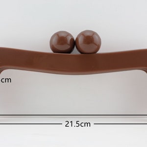 8 1/2 Inch 21.5cm Acrylic Resin Bag Purse Frame Mint Blueish Gray Brown ...