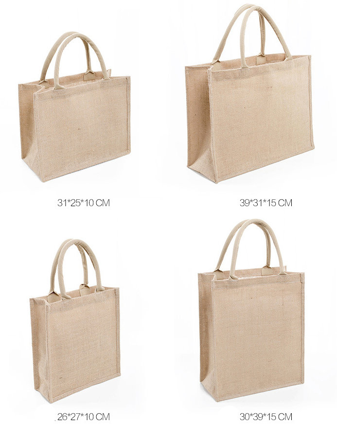 Blank Jute Tote Bag With Handles, Bulk Pack of 5 - Etsy