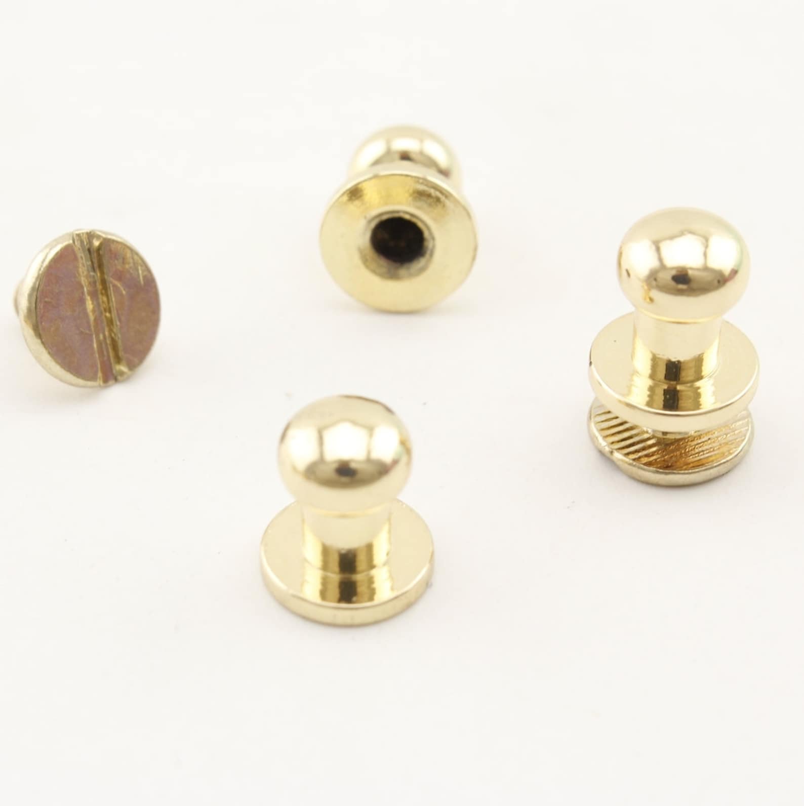 14 Sets of 6mm Solid Brass Round Head Button Studs Rivets - Etsy