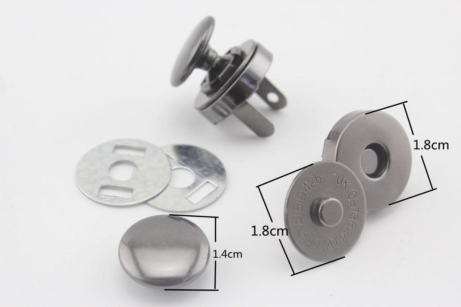 20 Sets of 18mm Rivet Magnetic Snap Leather Closures Magnetic | Etsy