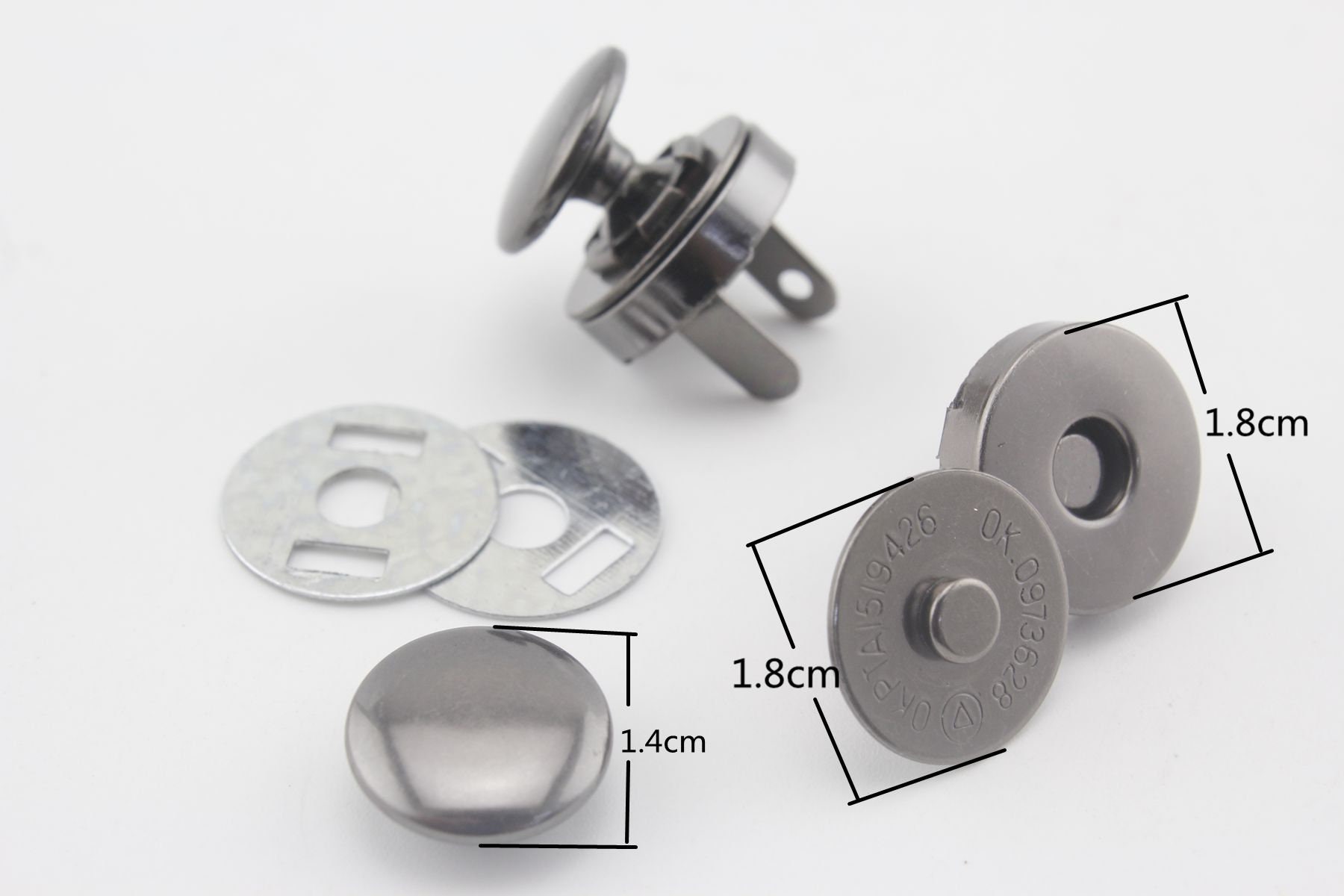 20 Sets of 18mm Rivet Magnetic Snap Leather Closures Magnetic | Etsy