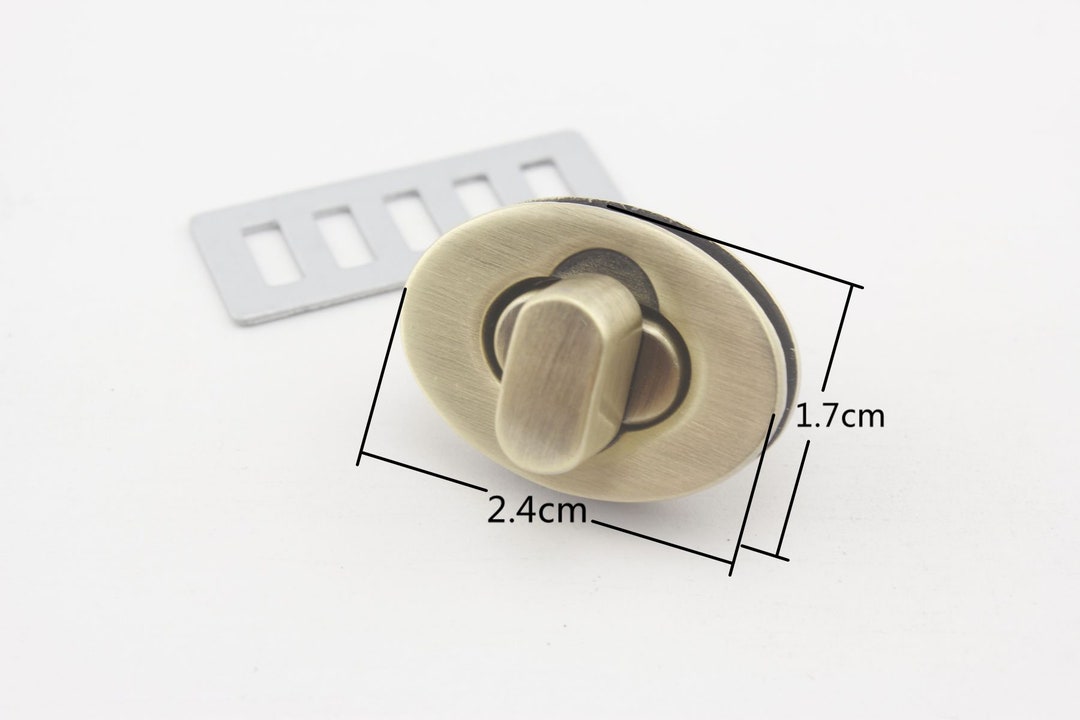 17mm X 24mm Oval Twist Turn Lock for Purse Bag Wallet Clutch Making ...