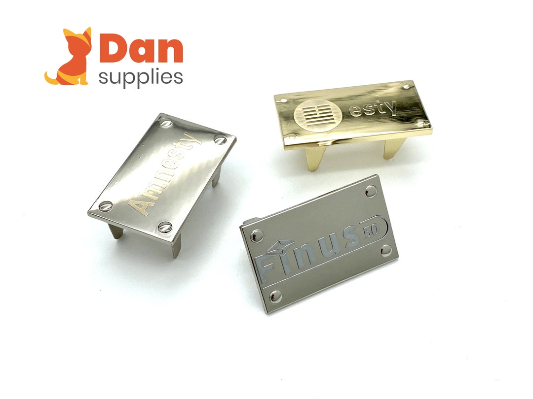 Personalized Custom Bag Purse Label Tag Emblem Laser Engraved ...