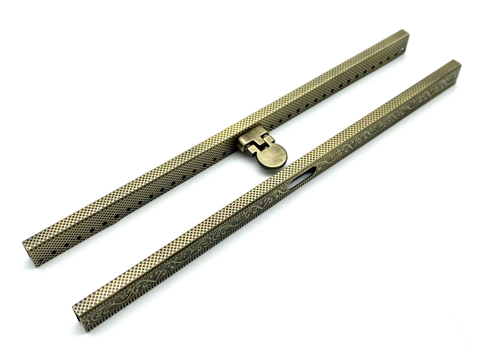 7 1/2 Inch 19cm Metal Emboss Bar Lock Wallet Bag Purse Frame Wallet ...