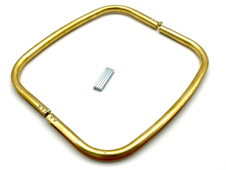9 Inch 24cm Solid Brass Tubular Internal Hinge Doctor Bag Frame Purse ...