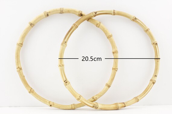 Pair of 8 inch 20.5cm circle bamboo bag purse handles | Etsy