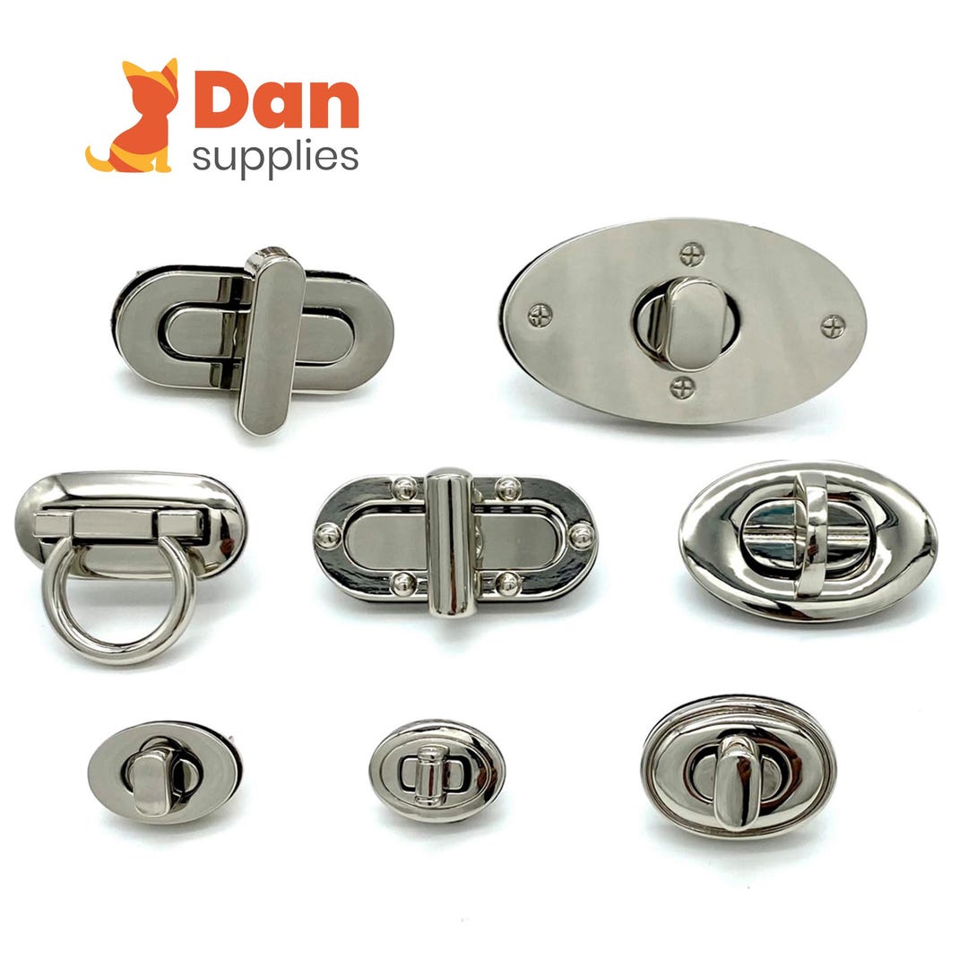 Nickel Purse Turn Twist Lock for Bag Wallet - Etsy