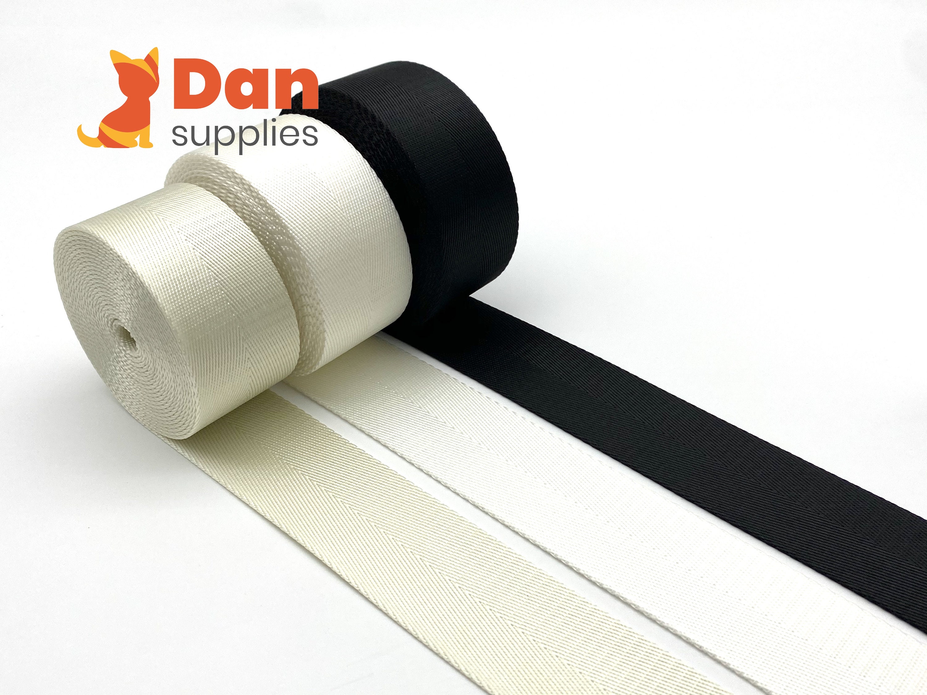 2 inch White Heavy Nylon Webbing 10 yards 2" width nylon Strap ...