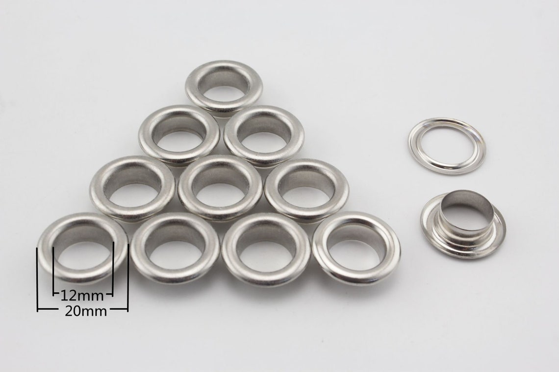 40 Sets of 12mm (inner Size ) Stainless Brass Washable Eyelets Grommets ...