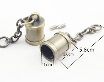 6pcs of 18mm Heavy Duty TASSEL Keychain Rope Cord End Caps | Etsy