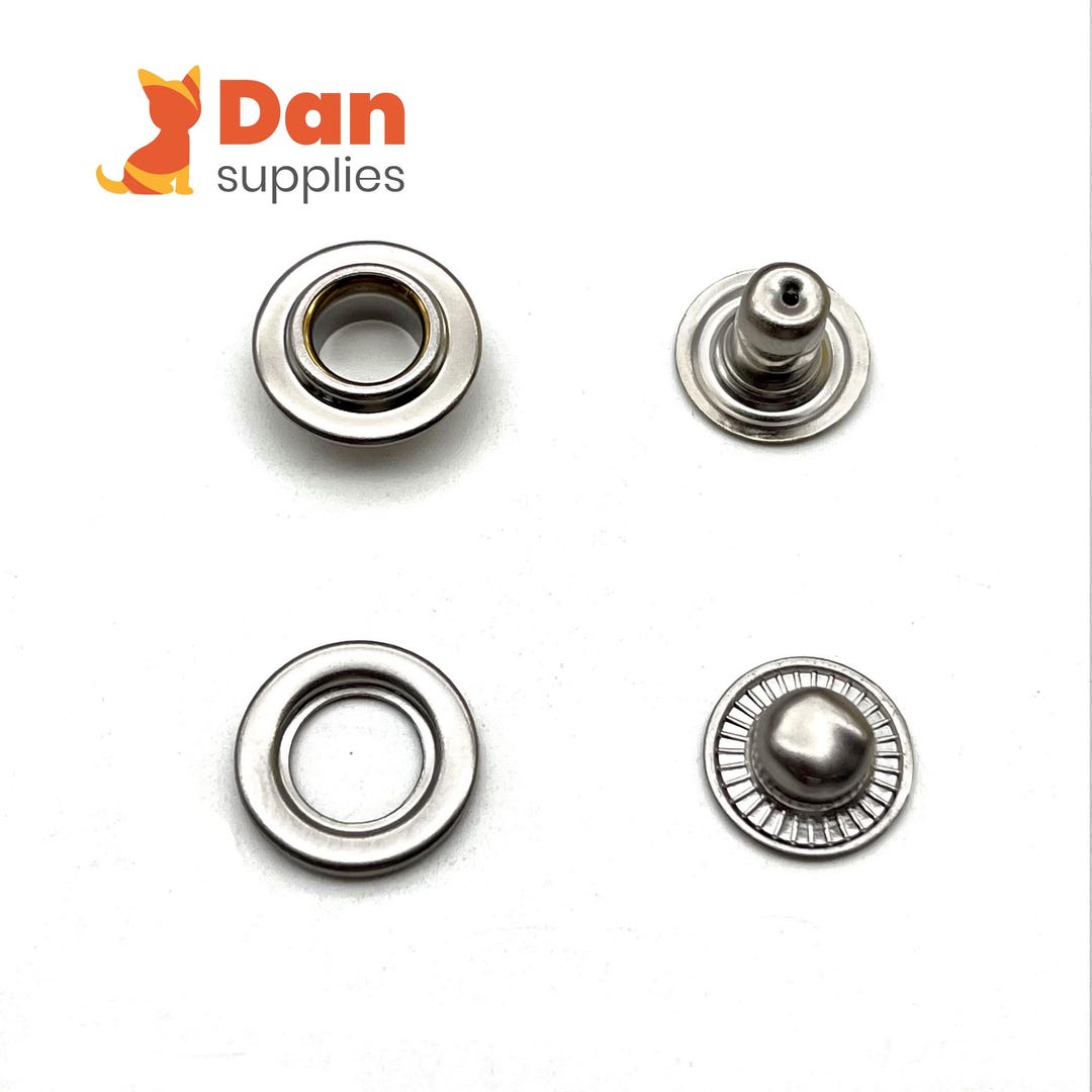 30 Sets 13mm Solid Brass Open Ring Snap Fasteners Anti Brass Gunmetal ...