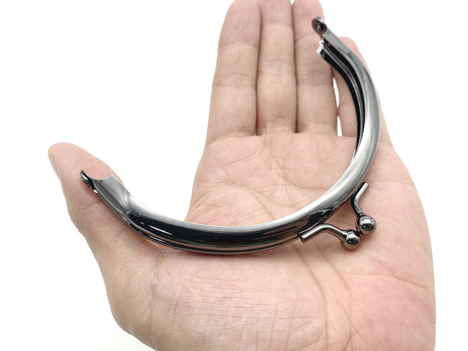 4 Inch 10CM Half Round Coin Bag Purse Frame Clasp Hardware Glue in ...