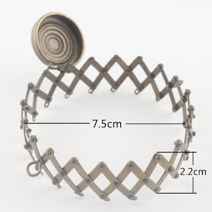 9.5cm Open Size Vintage Expandable Gate Purse Frame (with Loops) Sew on ...