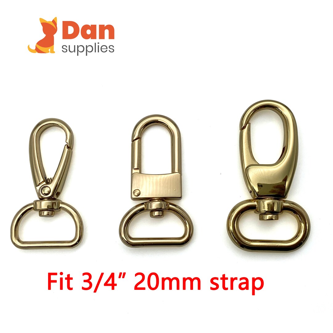 3/4 Inch 19mm Gold Swivel Snap Clasp Clip Hooks for Handbag Purse Strap ...