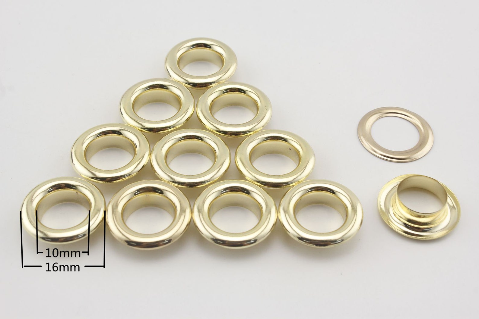 60 Sets of 10mm inner Size Stainless Brass Washable Eyelets - Etsy