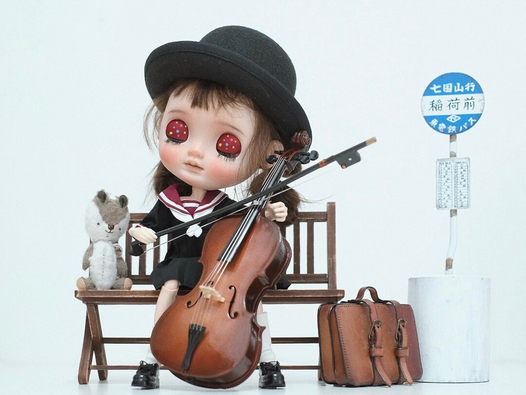 Miniature Doll Cello: 1/6 Scale Violoncello, Blythe & Momoko Doll ...