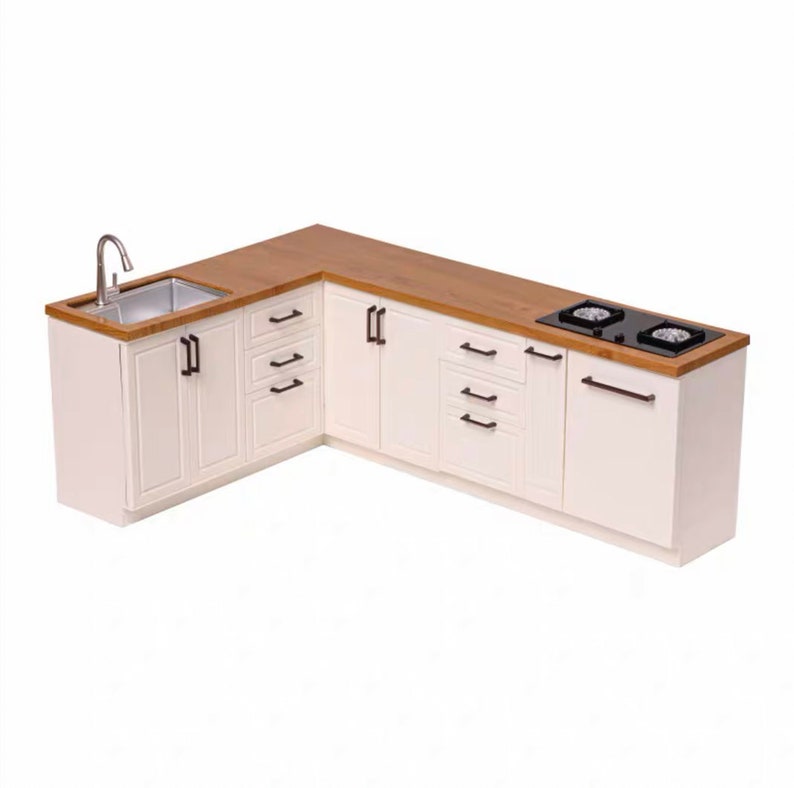 1/6 Scale Miniature Kitchen Cabinet Set for Blythe, BJD, Momoko ...