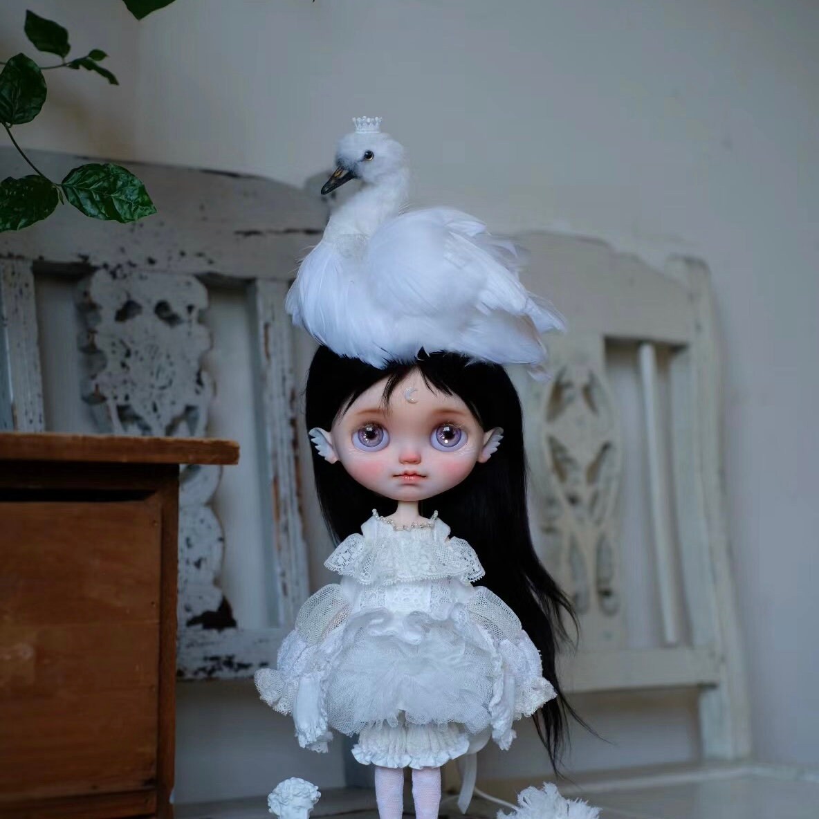 Pre-order Handmade White Swan Hat for Blythe Doll Qbaby Diandian - Etsy