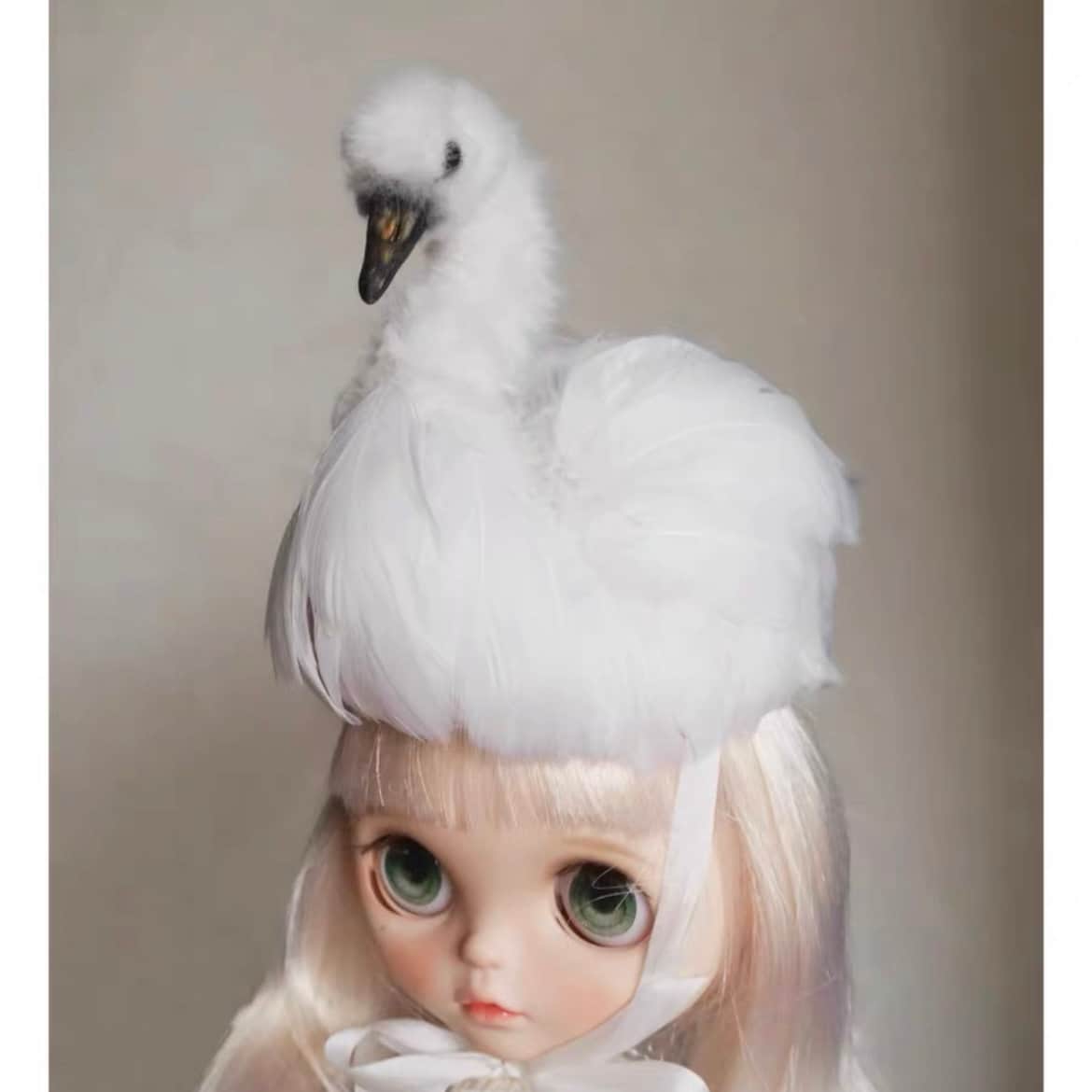 Pre-order Handmade White Swan Hat for Blythe Doll Qbaby Diandian - Etsy