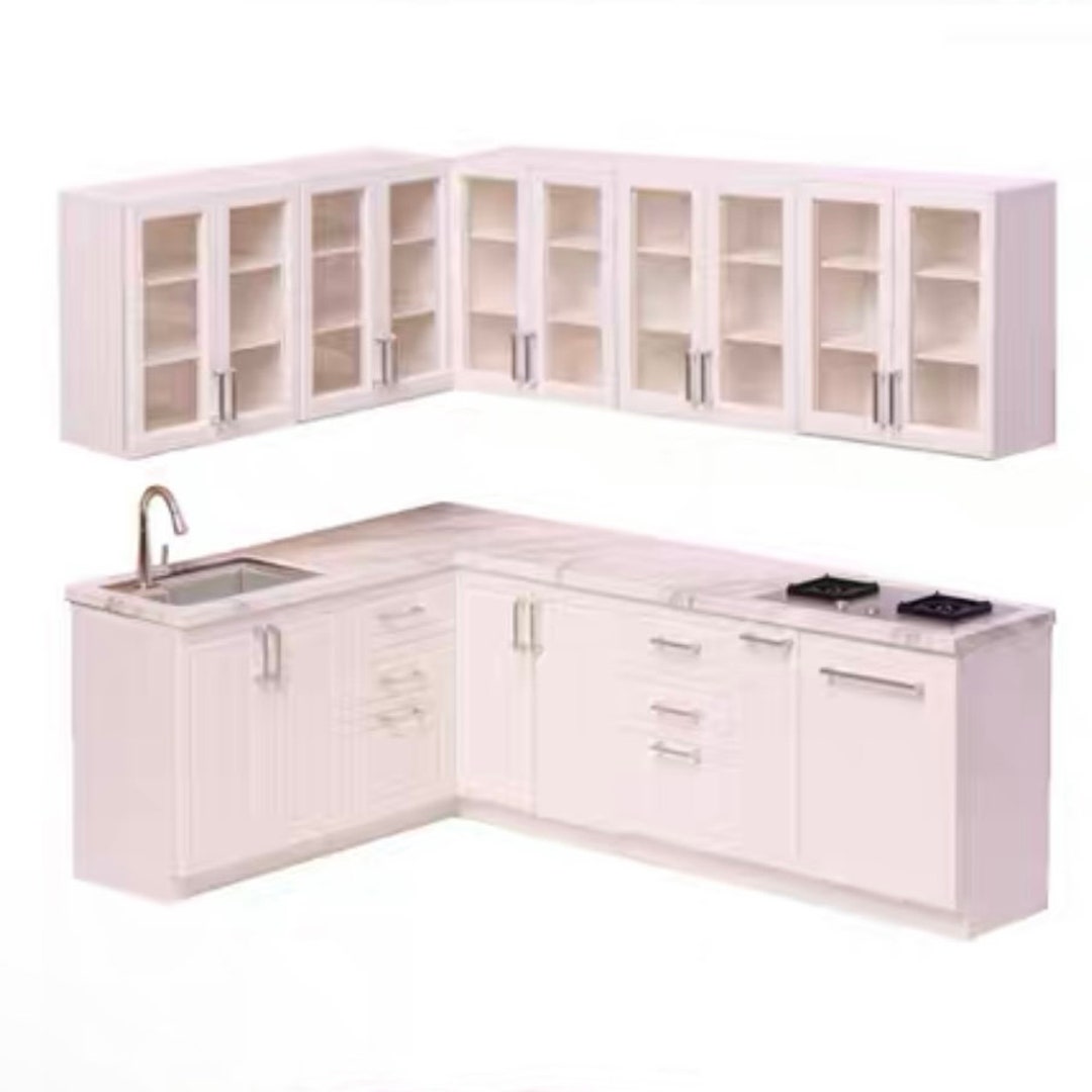 Miniature 1/6 Scale Dollhouse Kitchen Cabinet: Blythe, BJD Action ...