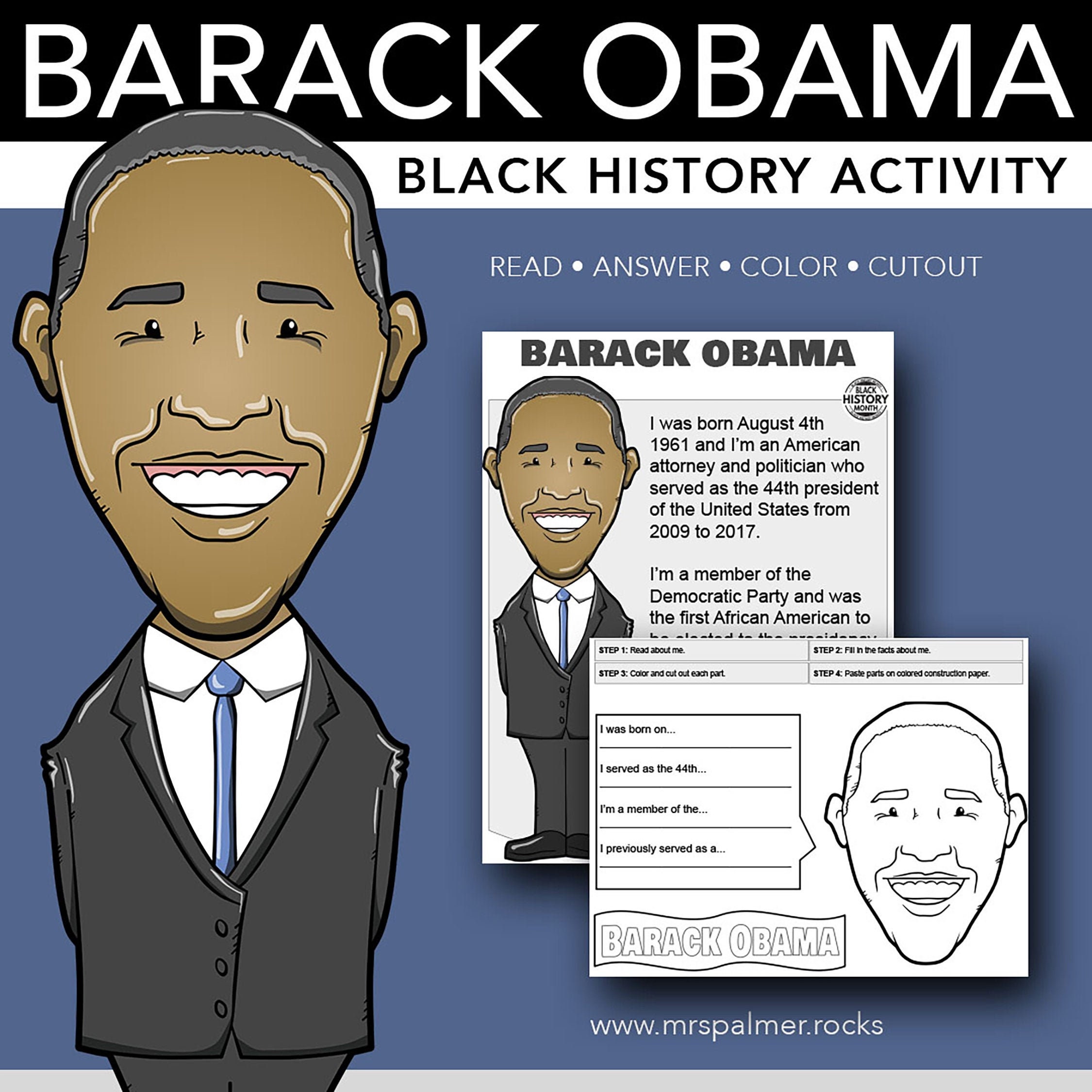 Barack Obama Cartoon Head