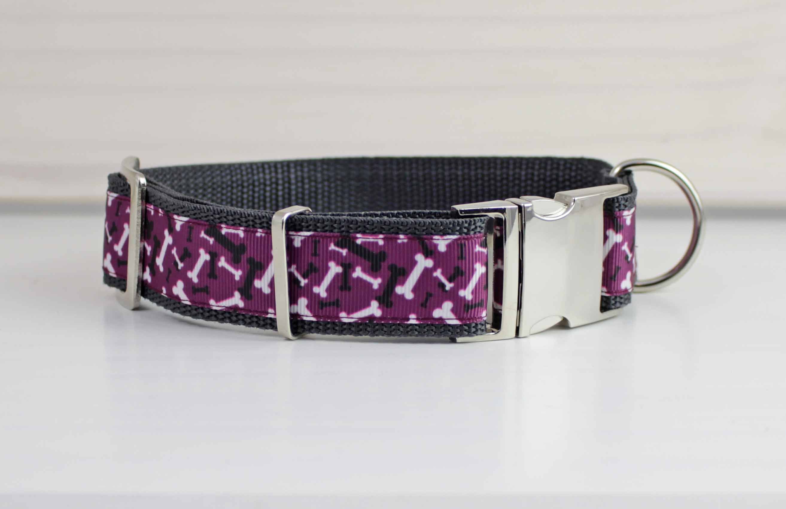 Collare per cani con ossa di cane viola bianco e nero - Etsy Italia