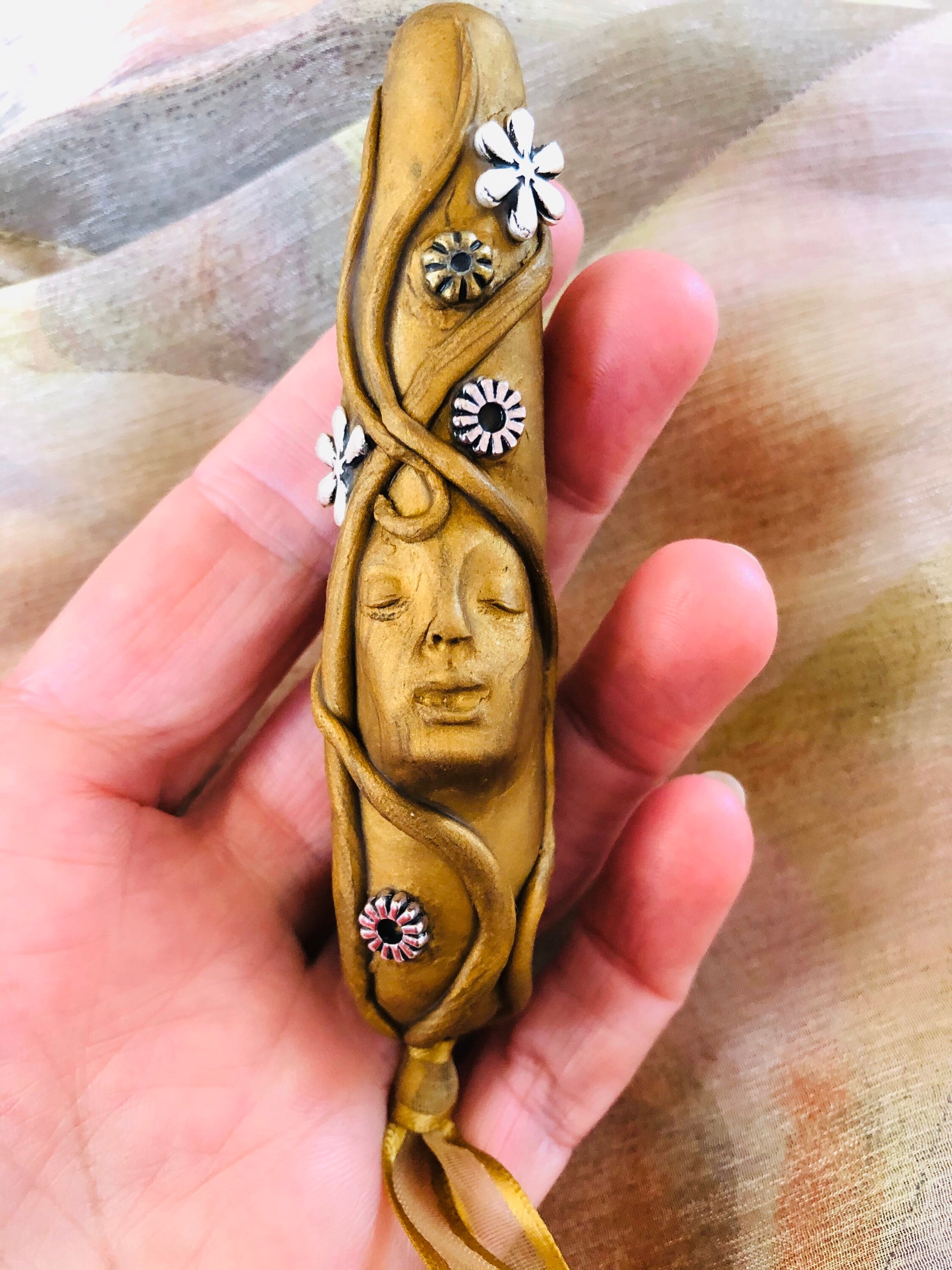 Gaia Goddess Wand Pocket/altar Tool Invocation and Spellcrafting - Etsy