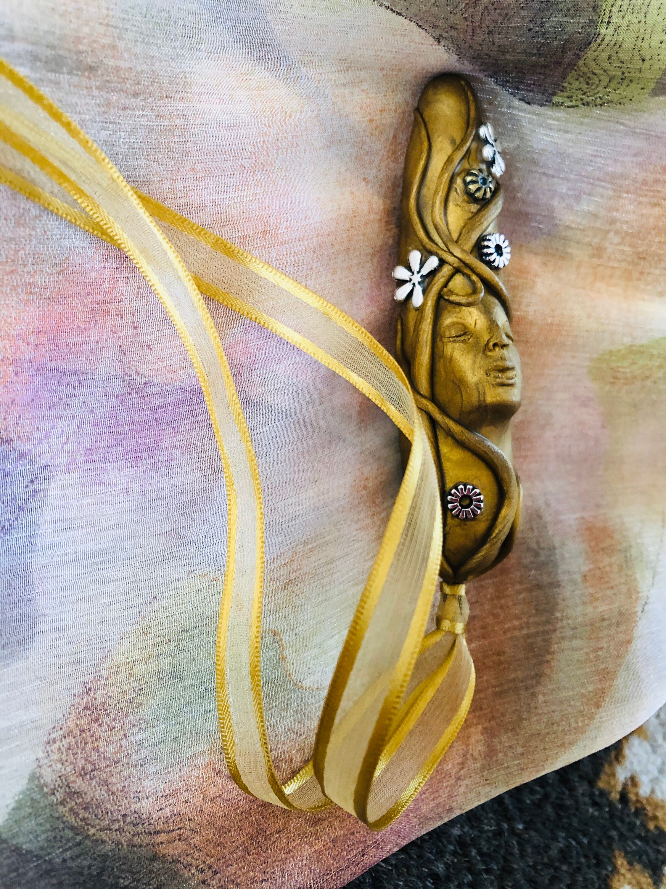 Gaia Goddess Wand Pocket/altar Tool Invocation and Spellcrafting - Etsy