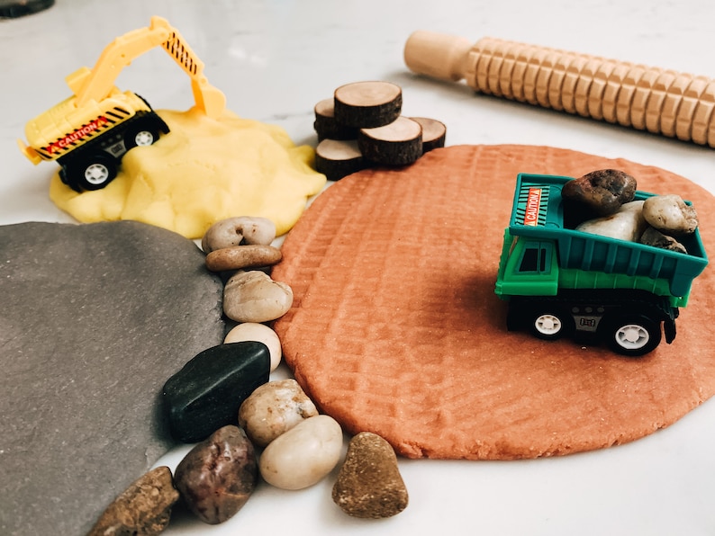 Digger Construction Play Dough Kit - Etsy UK