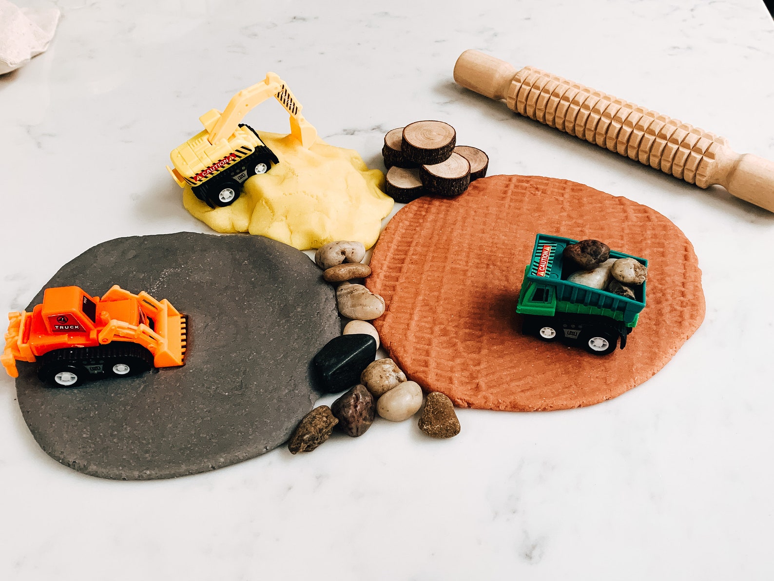 Digger Construction Play Dough Kit - Etsy